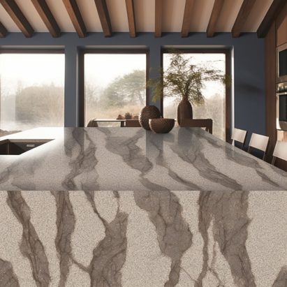 Plan de Travail Cuisine Quartz – « Harlech » | Meilleur Plan cuisine