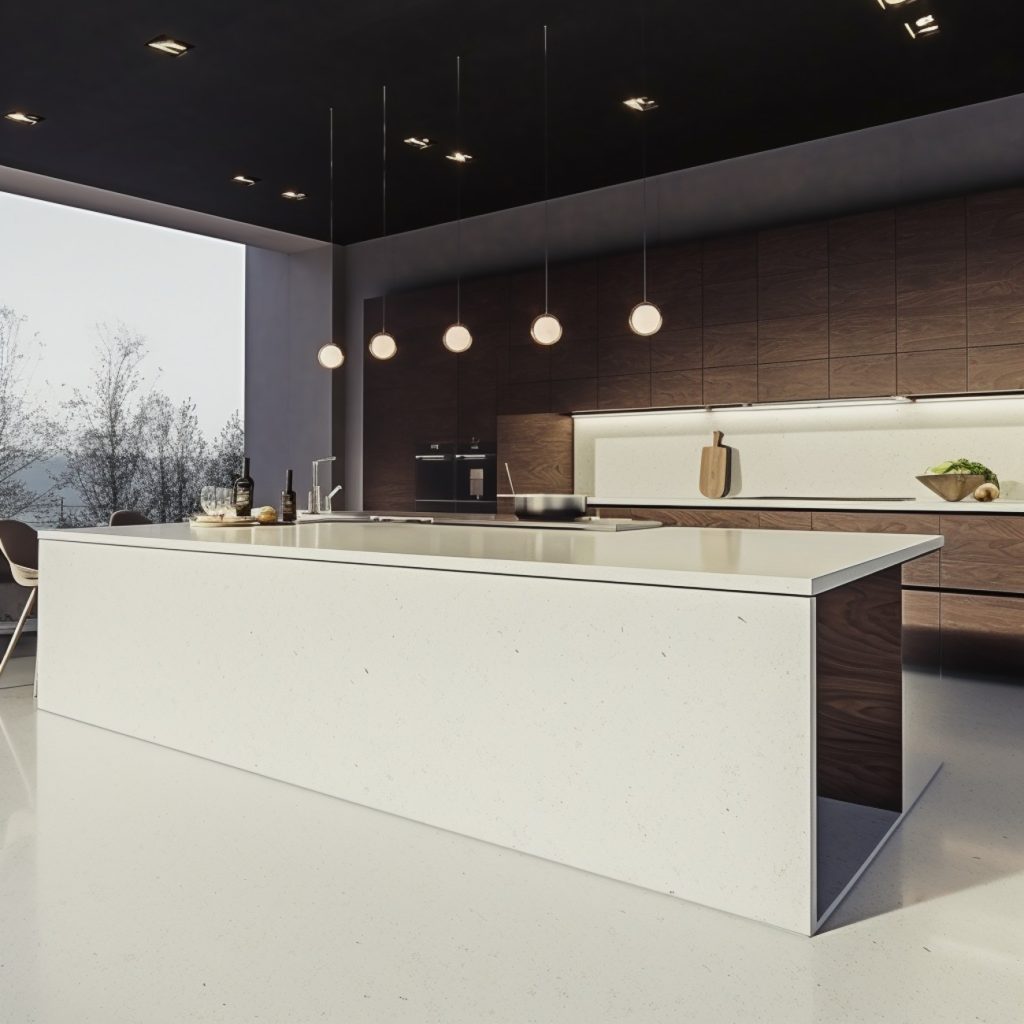 Ilot central de cuisine — "Lime delight" - MEILLEUR PLAN CUISINE