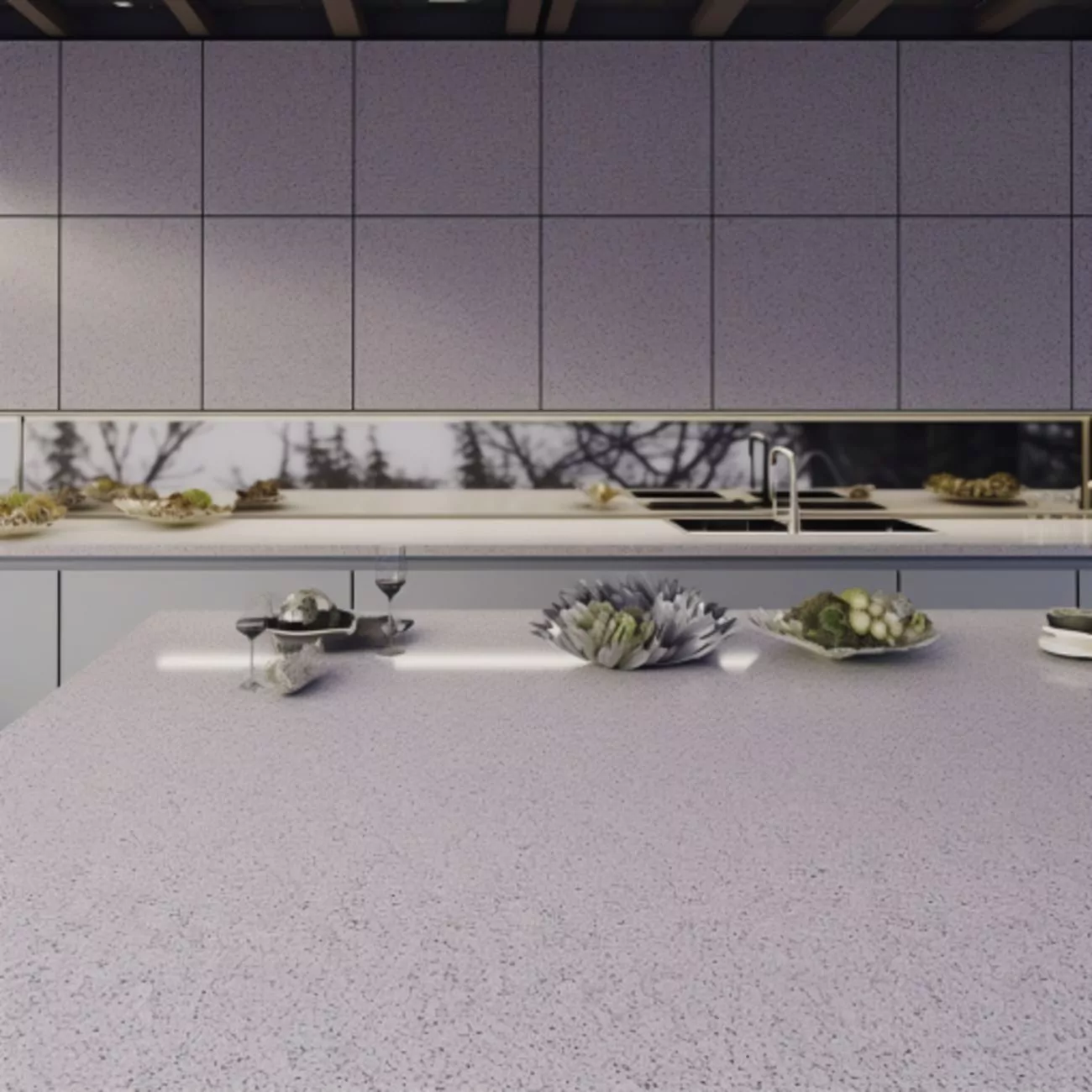 Plan Travail Pour La Cuisine En Corian - "Eclipse"